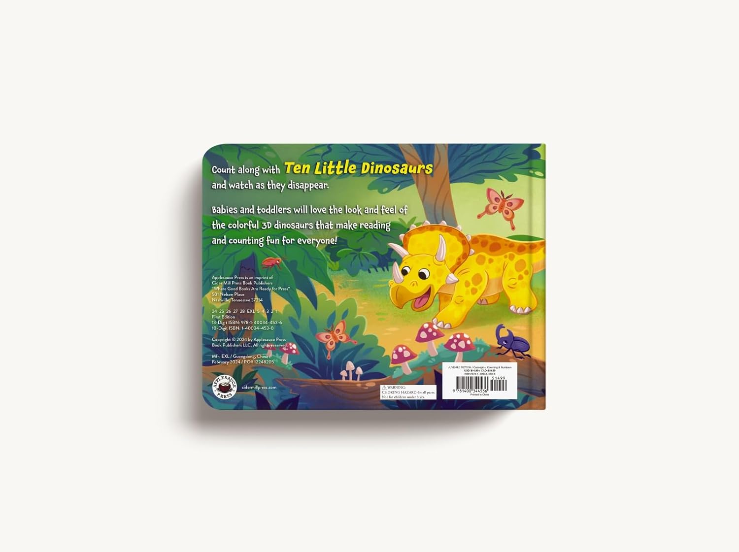 Ten Little Dinosaurs: A Counting Storybook – Cider Mill Press